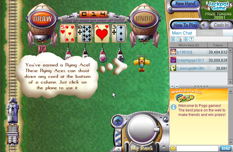 Screenshot of Aces Up! (Browser, 2004) - MobyGames