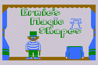 Screenshot of Ernie's Magic Shapes (Atari 8-bit, 1984) - MobyGames