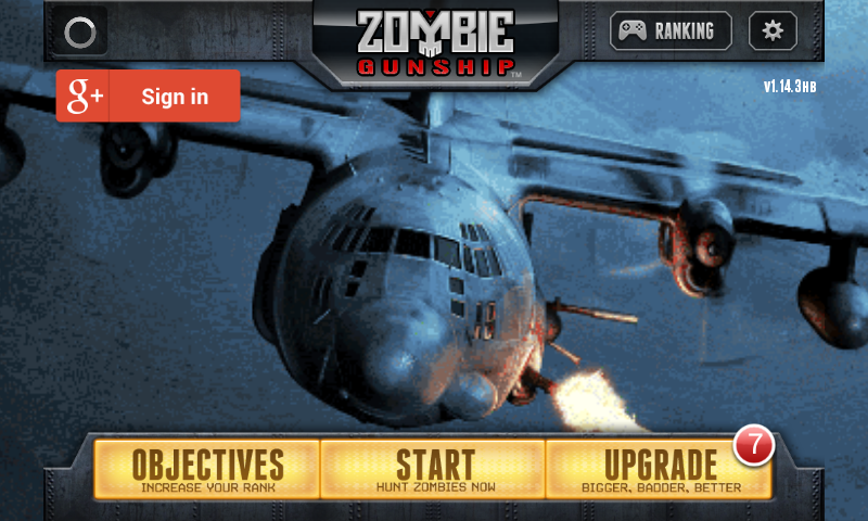 Screenshot of Zombie Gunship (Android, 2011) - MobyGames