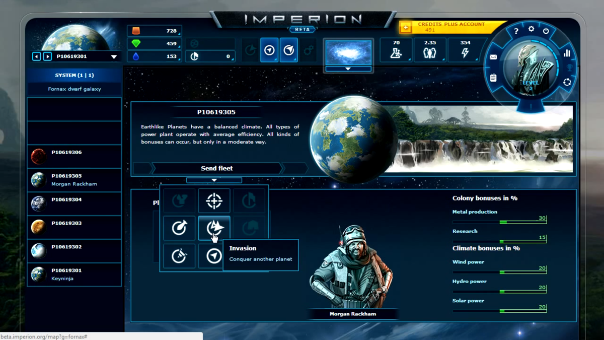 Screenshot of Imperion (Browser, 2012) - MobyGames