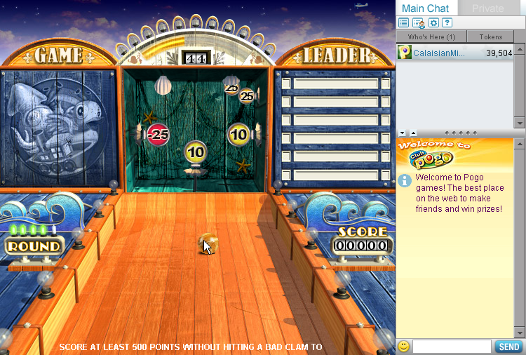 Screenshot of Boardwalk Sea Ball (Browser, 2009) - MobyGames