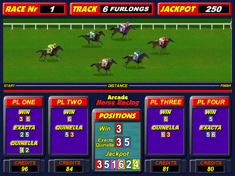 Screenshot of Arcade Horse Racing (Windows, 1998) - MobyGames