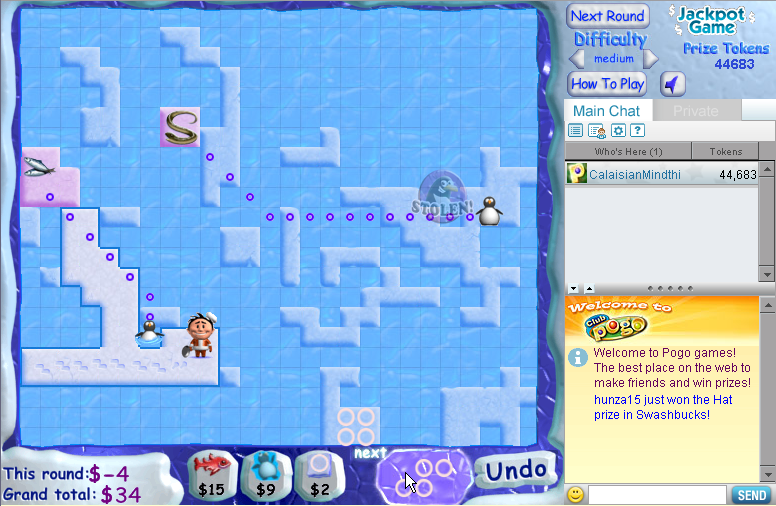 Screenshot of Penguin Blocks (Browser, 2005) - MobyGames
