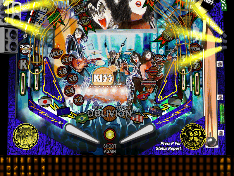 Screenshot of Kiss Pinball (Windows, 2001) - MobyGames