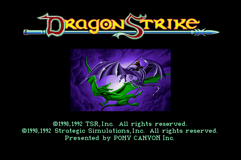 Screenshot of DragonStrike (Sharp X68000, 1990) - MobyGames