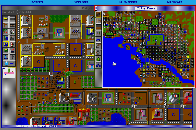 Screenshot of SimCity (Sharp X68000, 1989) - MobyGames