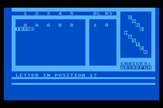 Screenshot of Code Master (Atari 8-bit, 1981) - MobyGames