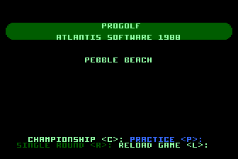 Pro Golf screenshots - MobyGames