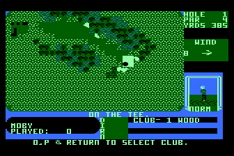 Screenshot of Pro Golf (Atari 8-bit, 1986) - MobyGames