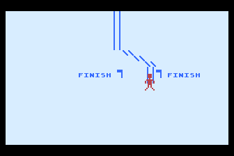 Screenshot of Giant Slalom (Atari 8-bit, 1981) - MobyGames