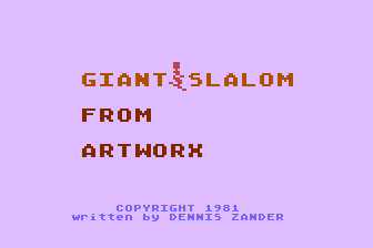 Screenshot of Giant Slalom (Atari 8-bit, 1981) - MobyGames
