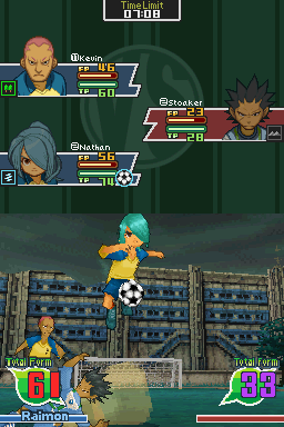 Screenshot of Inazuma Eleven 2: Firestorm (Nintendo DS, 2009) - MobyGames
