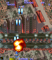 Screenshot of Final Star Force (Arcade, 1992) - MobyGames