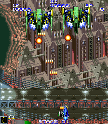 Screenshot of Final Star Force (Arcade, 1992) - MobyGames