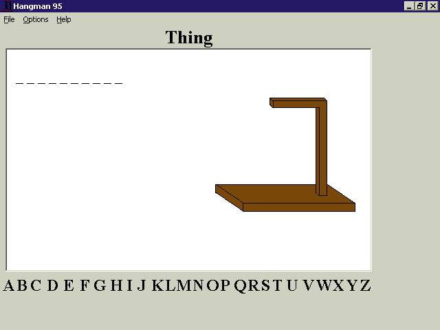 Hangman 95 screenshots - MobyGames