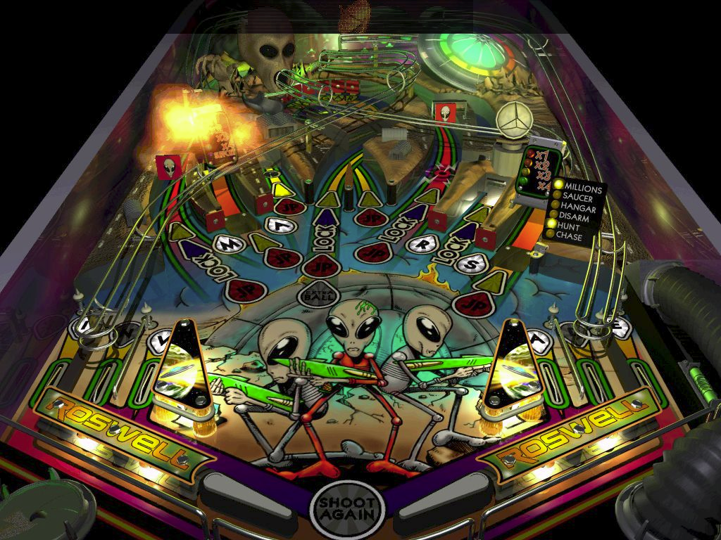 Screenshot of Roswell Pinball (Windows, 1998) - MobyGames