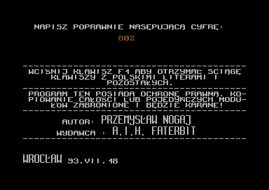 Screenshot of Seria Edukacyjna: Matematyka (Commodore 64, 1993) - MobyGames