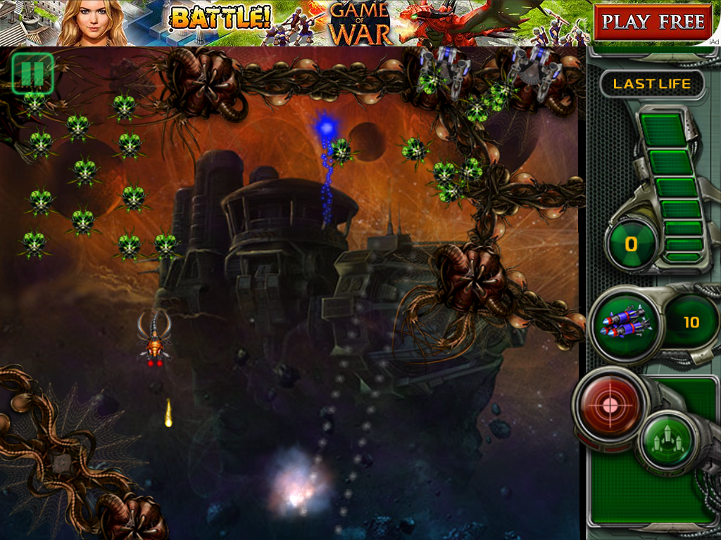 Screenshot of Star Defender 4 (iPad, 2007) - MobyGames