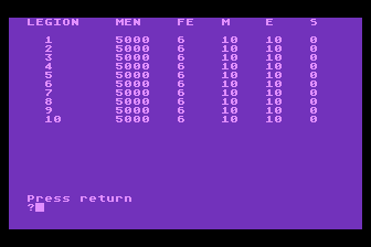Screenshot of Roman Empire (Atari 8-bit, 1982) - MobyGames