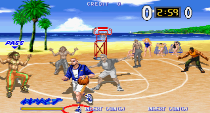 Screenshot of Hard Dunk (Arcade, 1994) - MobyGames