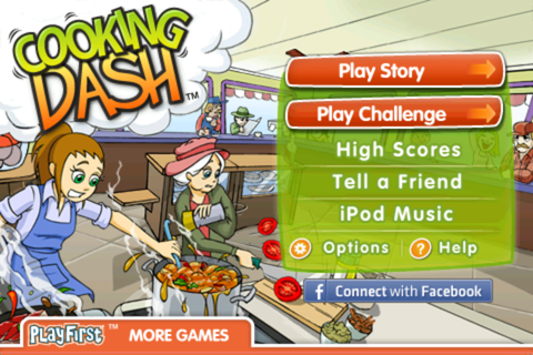 Screenshot of Cooking Dash (iPhone, 2008) - MobyGames