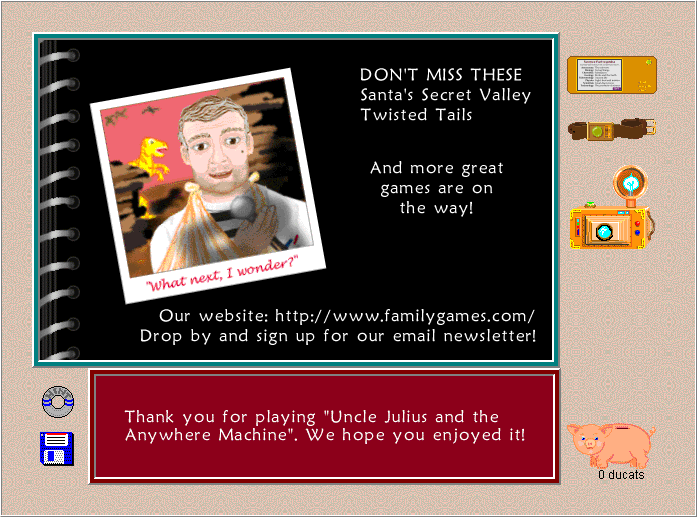 Screenshot of Uncle Julius and the Anywhere Machine (Windows 3.x, 1997 ...