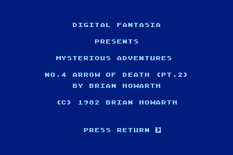 Arrow of Death Part II screenshots - MobyGames