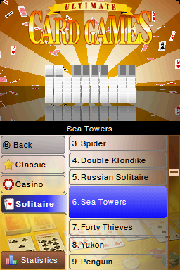 Screenshot of Ultimate Card Games (Nintendo DS, 2011) - MobyGames