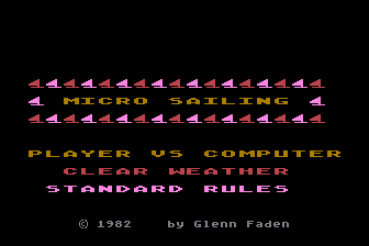 Micro Sailing (1982) - MobyGames