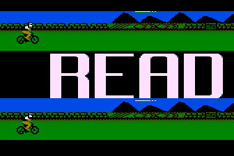 Screenshot of Pro Mountain Bike Simulator (Atari 8-bit, 1989) - MobyGames
