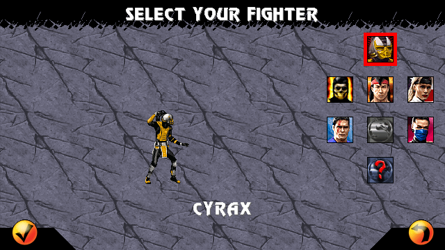 Screenshot of Ultimate Mortal Kombat 3 (J2ME, 2010) - MobyGames