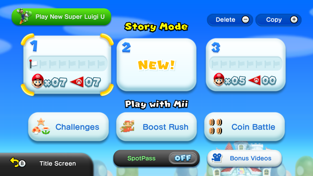 Screenshot of New Super Mario Bros. U + New Super Luigi U (Wii U, 2013 ...
