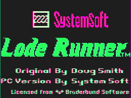 Screenshot of Lode Runner (PC-6001, 1983) - MobyGames