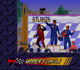 Screenshot of Kyle Petty's No Fear Racing (SNES, 1995) - MobyGames