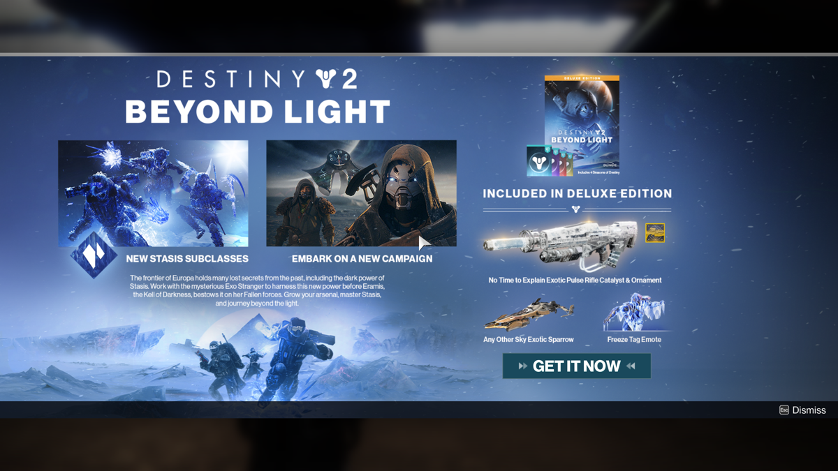 Destiny 2: Beyond Light (Deluxe Edition) screenshots - MobyGames