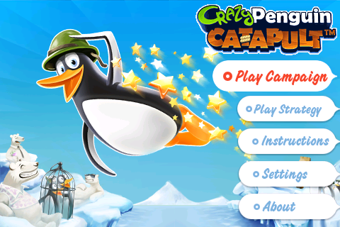 Screenshot of Crazy Penguin Catapult (Android, 2007) - MobyGames