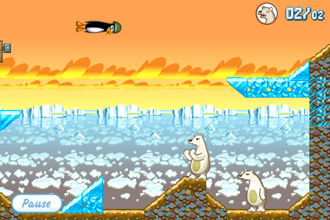 Screenshot of Crazy Penguin Catapult (Android, 2007) - MobyGames
