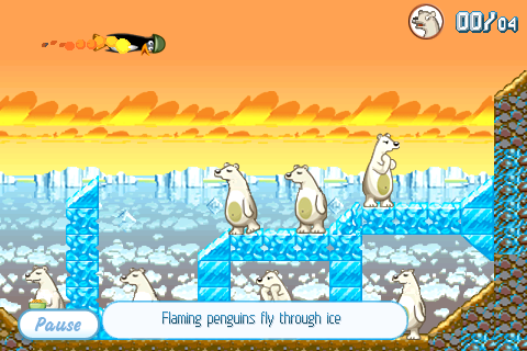 Screenshot of Crazy Penguin Catapult (Android, 2007) - MobyGames