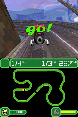 Screenshot of Crazy Frog Racer (Nintendo DS, 2006) - MobyGames