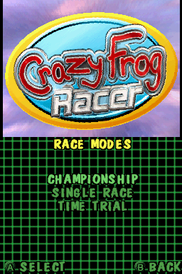 Screenshot of Crazy Frog Racer (Nintendo DS, 2006) - MobyGames