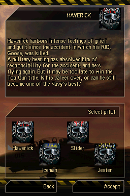 Screenshot of Top Gun (Nintendo DS, 2006) - MobyGames