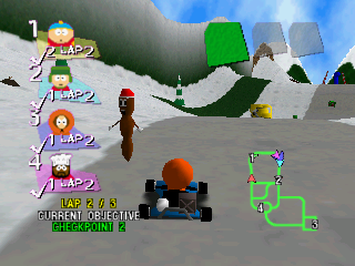 Screenshot of South Park Rally (Nintendo 64, 1999) - MobyGames