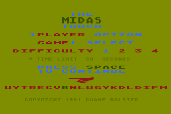 The Midas Touch (1981) - MobyGames