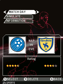 Screenshot of FIFA 09 (Symbian, 2008) - MobyGames
