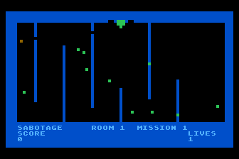 Screenshot of Sabotage (Atari 8-bit, 1982) - MobyGames