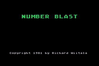 Number Blast (1981) - MobyGames