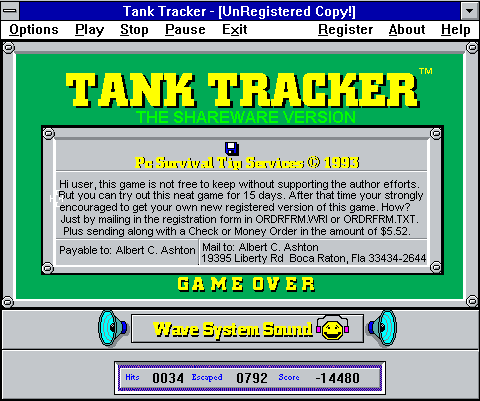 Tank Tracker (1993) - MobyGames