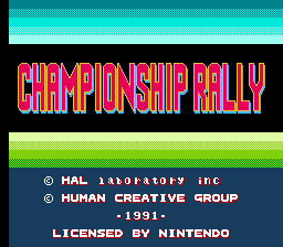 Championship Rally (1991) - MobyGames