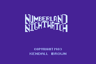 Numberland Nightwatch (1983) - MobyGames