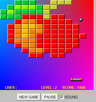 Screenshot of Javanoid (Browser, 1998) - MobyGames